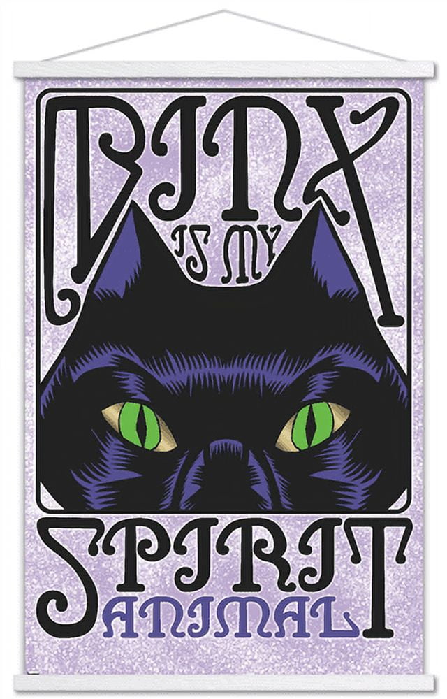 Disney Hocus Pocus - Binx Wall Poster with Wooden Magnetic Frame, 22. ...