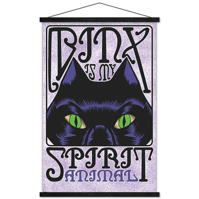 Disney Hocus Pocus - Binx Wall Poster with Wooden Magnetic Frame, 22. ...