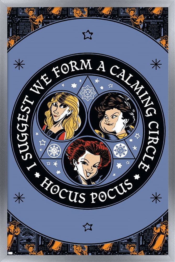 Disney Hocus Pocus - Calming Circle Wall Poster, 22.375" x 34", Framed ...