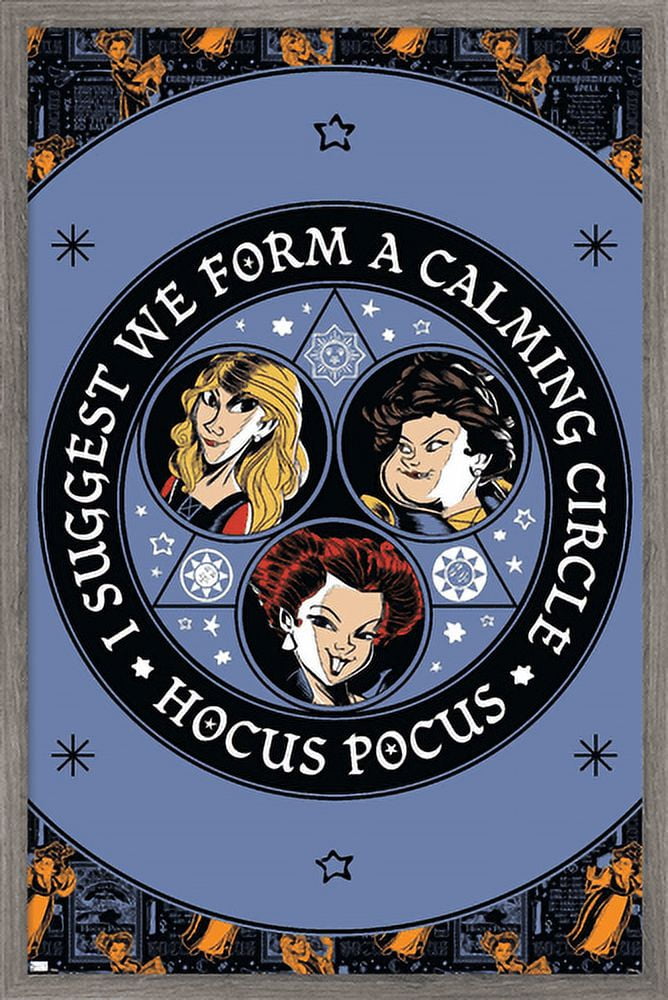 Disney Hocus Pocus - Calming Circle Wall Poster, 22.375" x 34", Framed ...