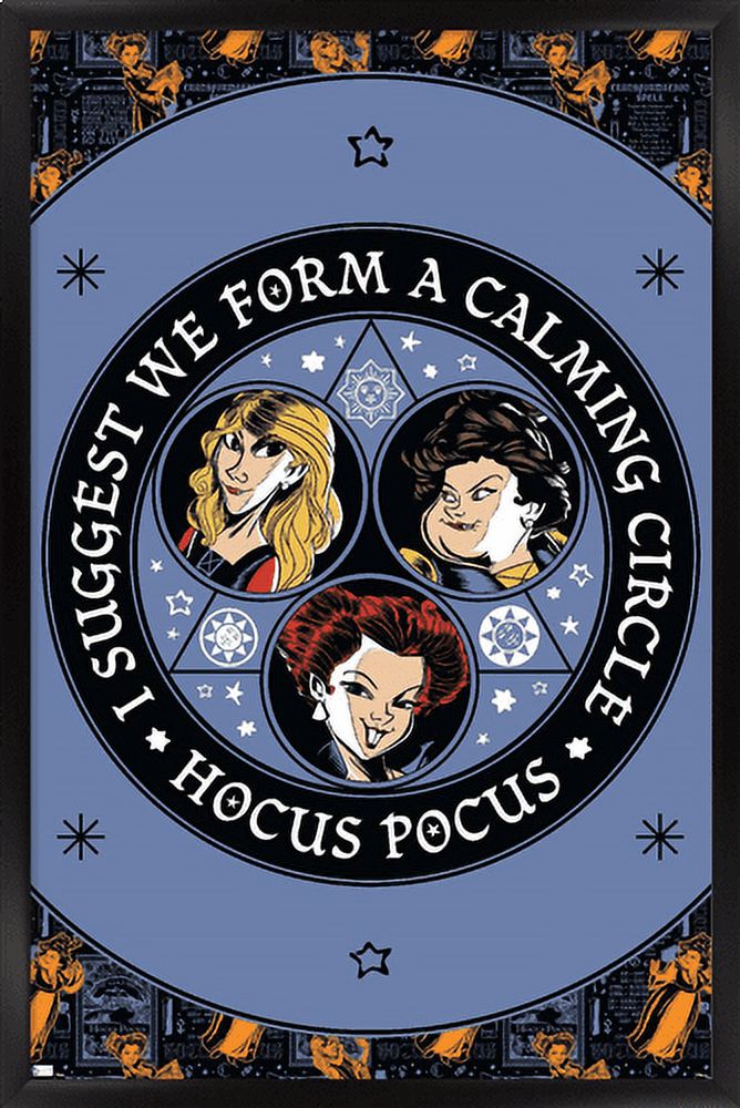 Disney Hocus Pocus - Calming Circle Wall Poster, 22.375" x 34", Framed ...