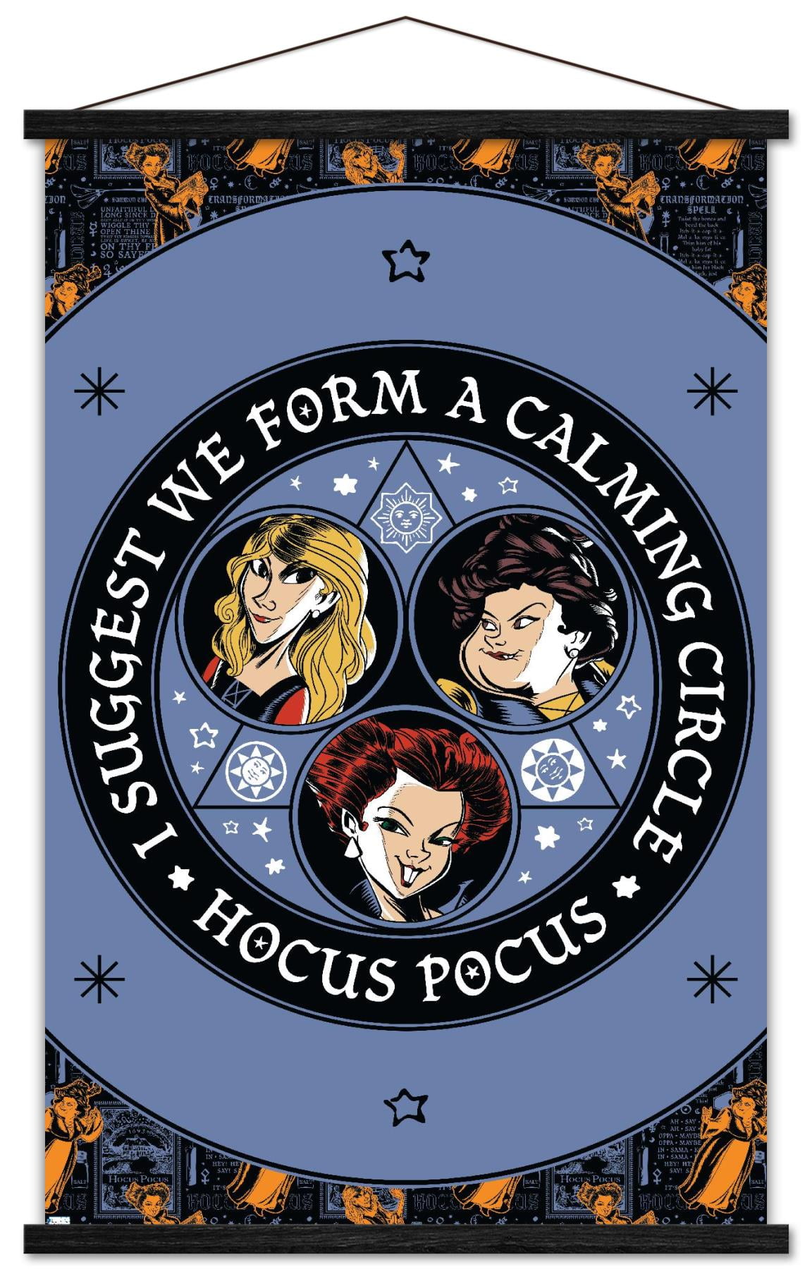 Disney Hocus Pocus - Calming Circle Wall Poster with Wooden Magnetic ...