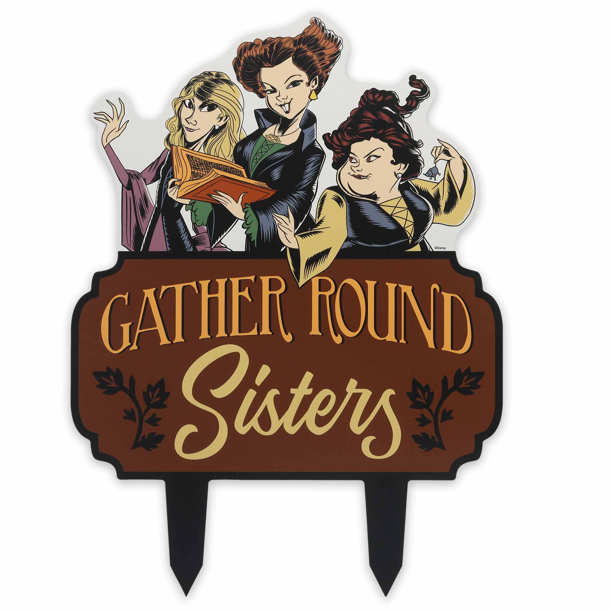Disney Hocus Pocus Gather Round Sisters Metal Yard Stake for Front Lawn ...
