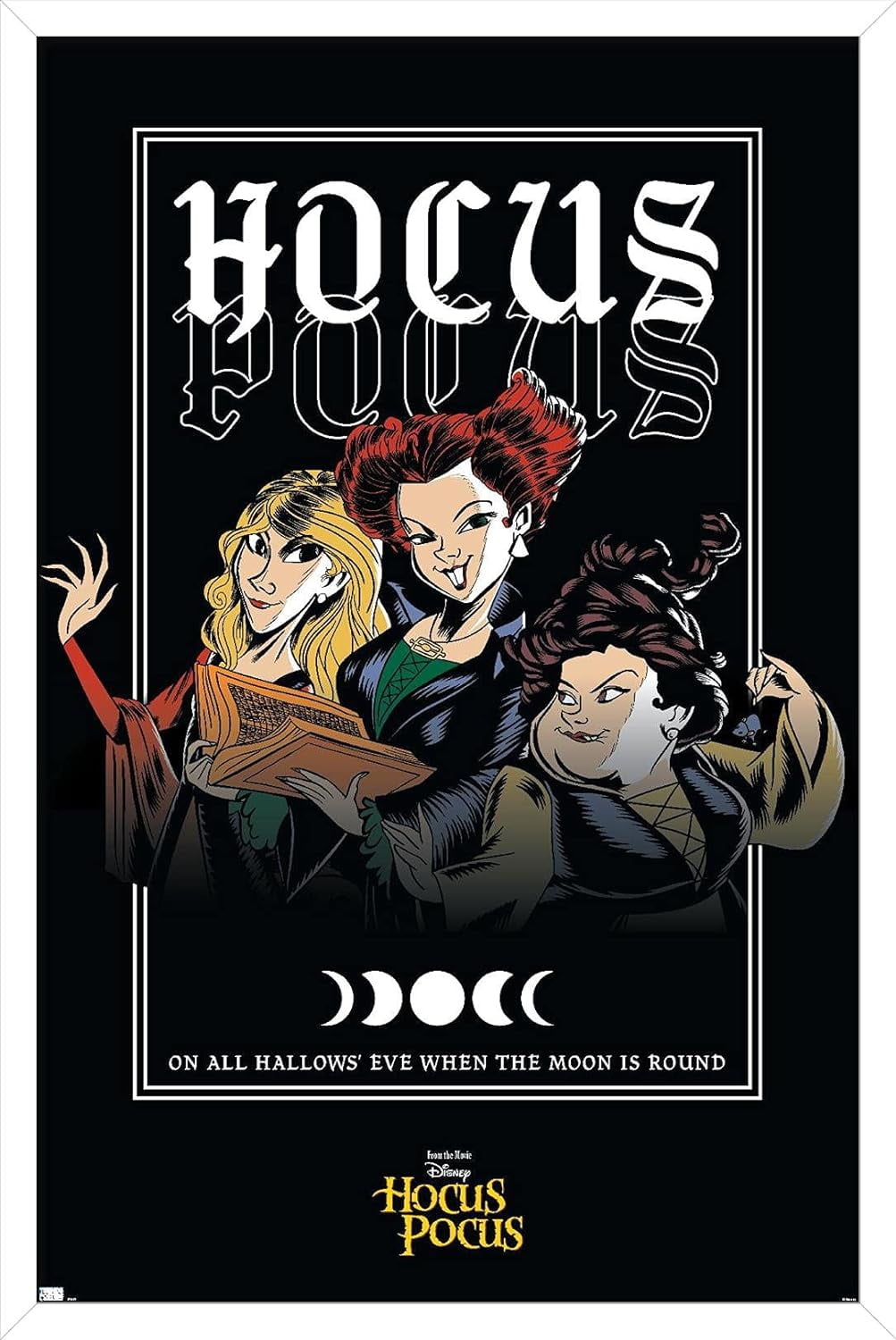 Disney Hocus Pocus - Moon Wall Poster with Magnetic Frame, 22.375" x 34 ...