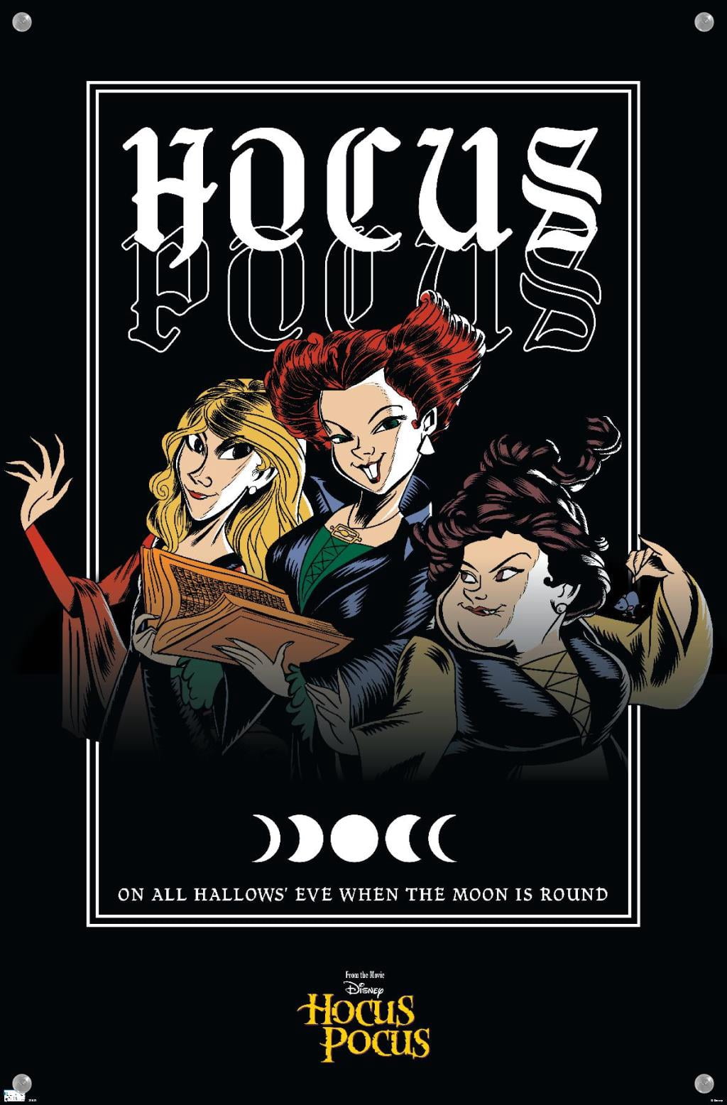 Disney Hocus Pocus - Moon Wall Poster with Push Pins, 14.725" x 22.375 ...
