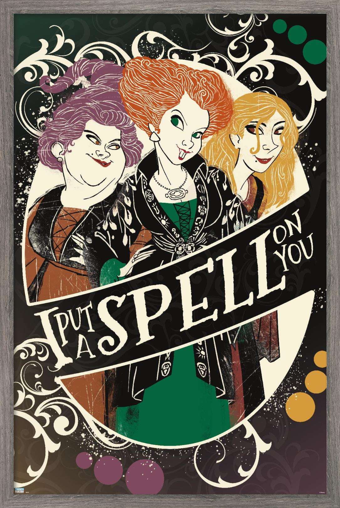 Disney Hocus Pocus - Spell on You Wall Poster, 22.375" x 34", Framed ...