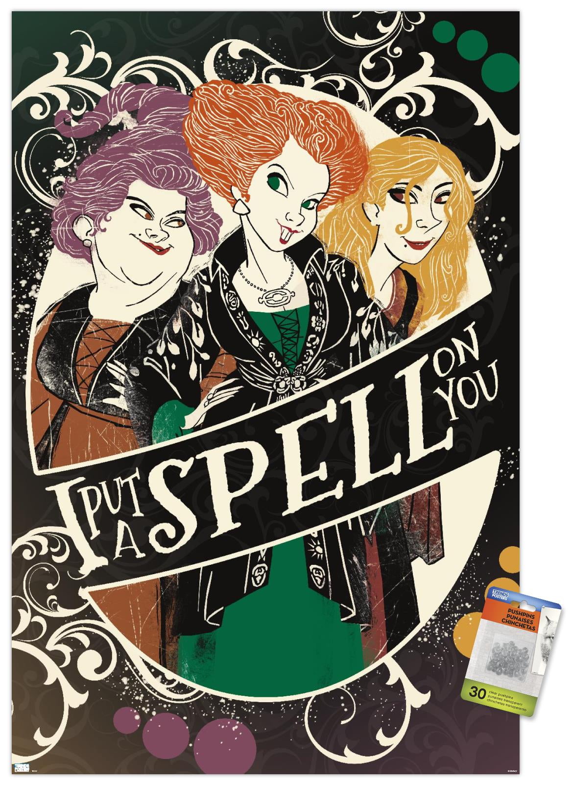 Disney Hocus Pocus - Spell on You Wall Poster with Push Pins, 22.375" x ...
