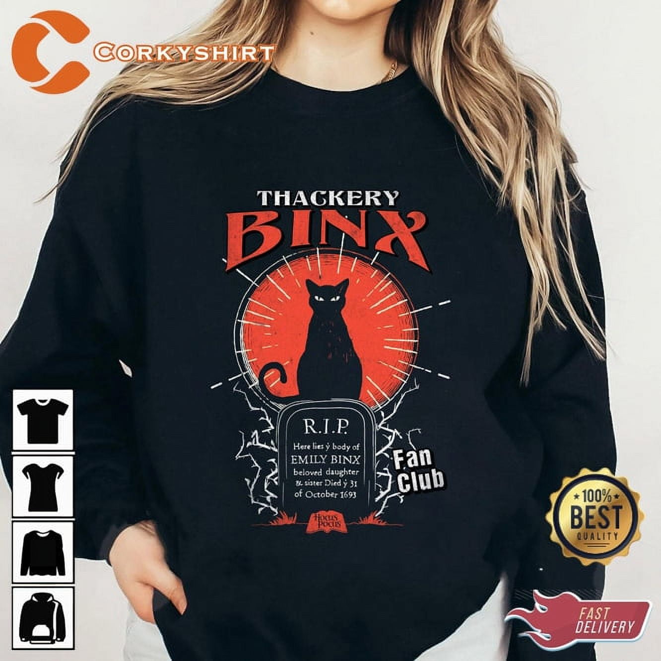 Disney Hocus Pocus Thackery Binx Halloween Cotstume Sweatshirt ...