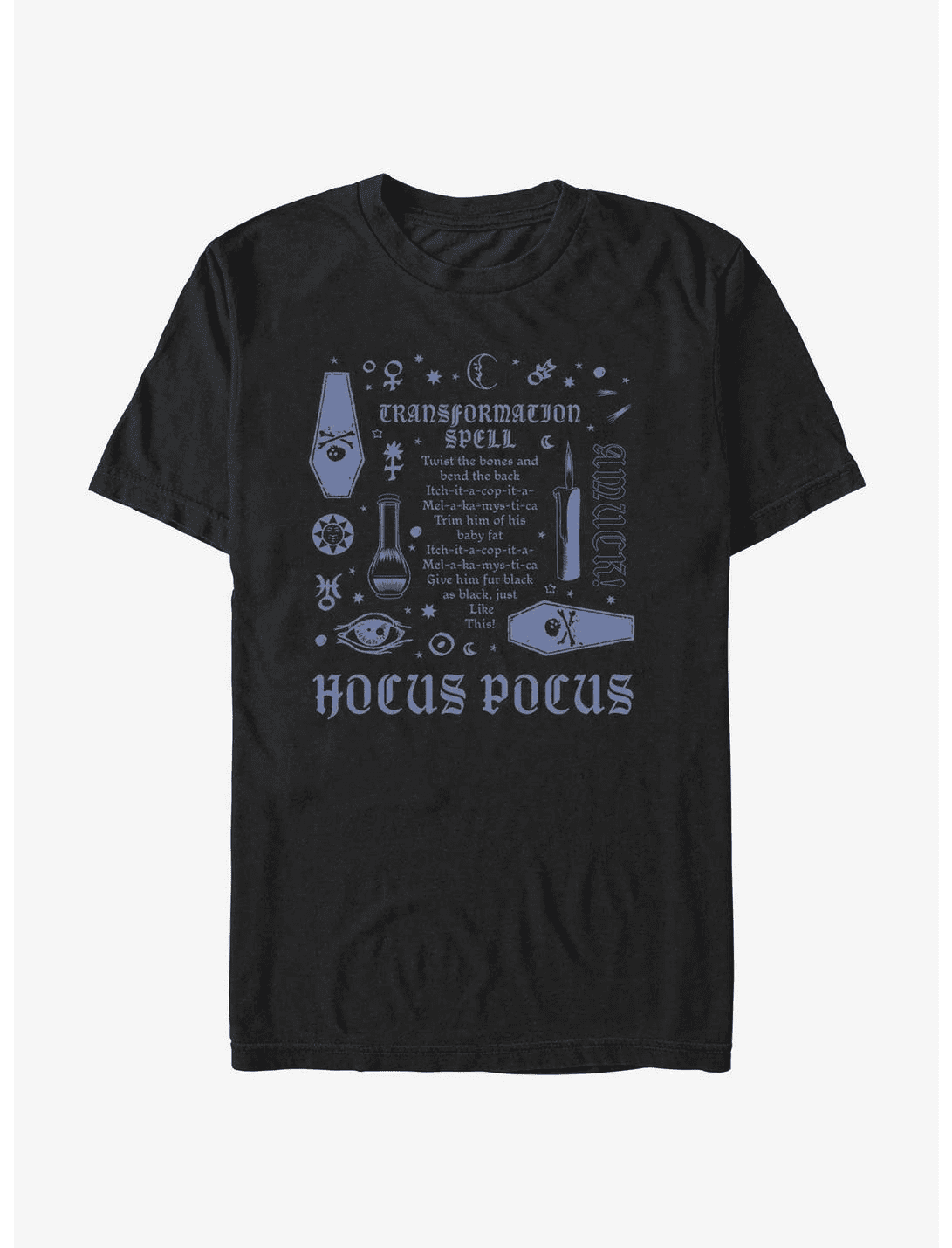 Disney Hocus Pocus Transformation Spell Lyrics Extra Soft T-Shirt ...
