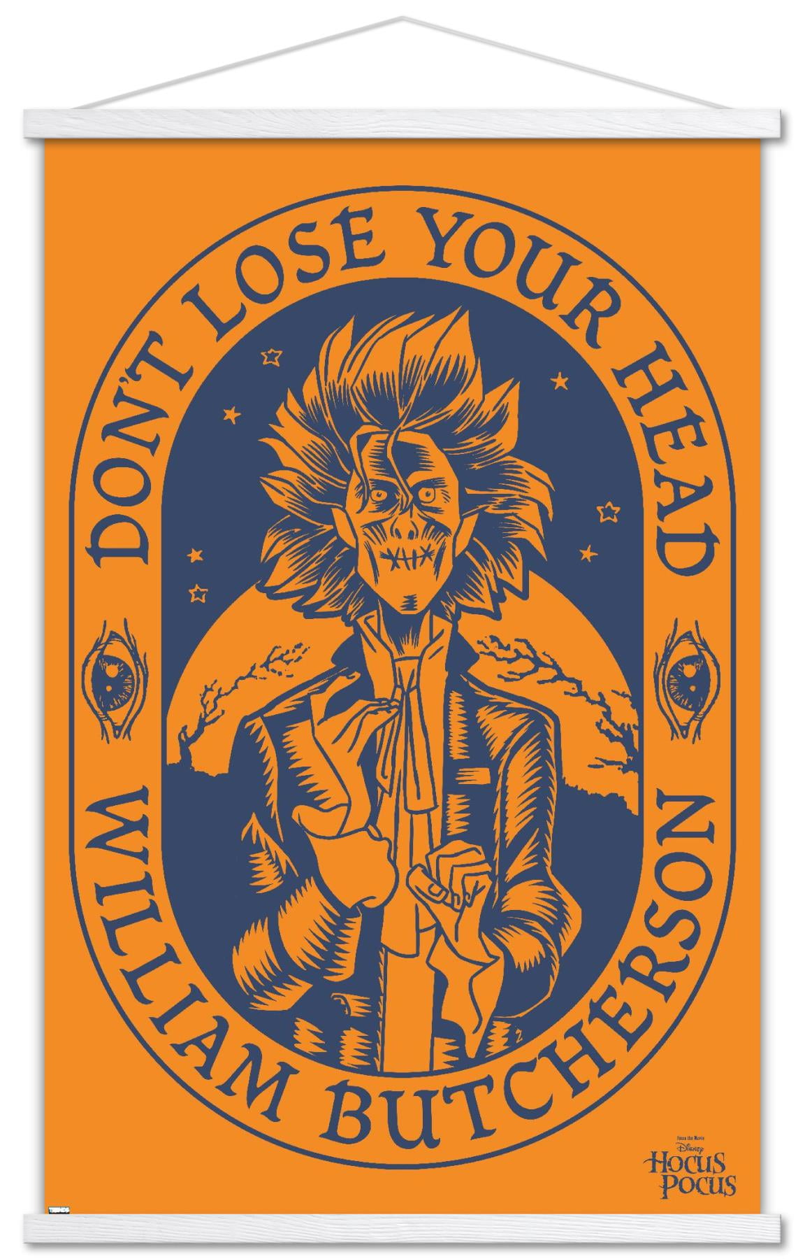 Disney Hocus Pocus - William Butcherson Wall Poster with Wooden ...