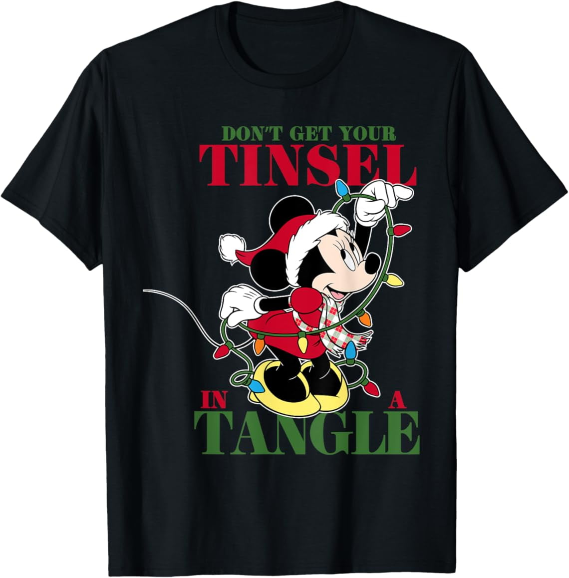 Disney Holiday Minnie Tangled Tinsel T-Shirt - Walmart.com