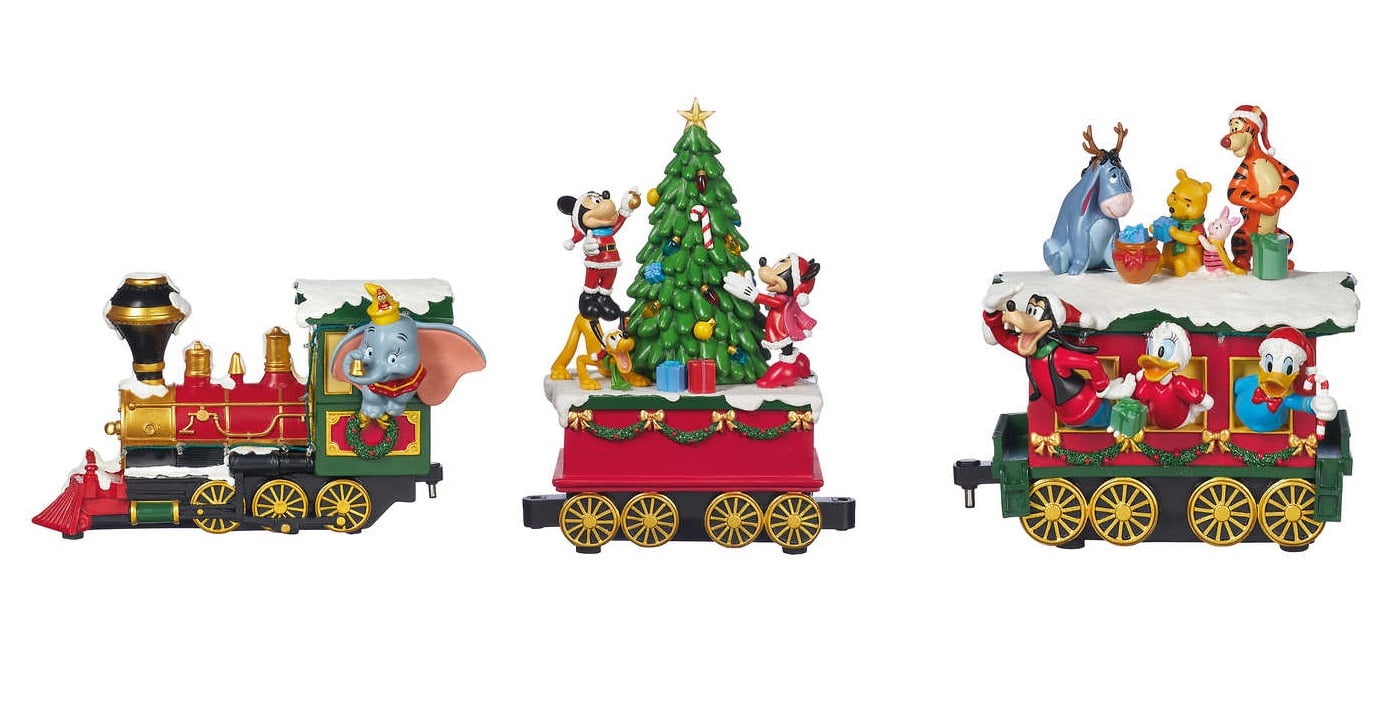 Disney Mickey and Friends Animated Christmas Train Set with Lights and ...
