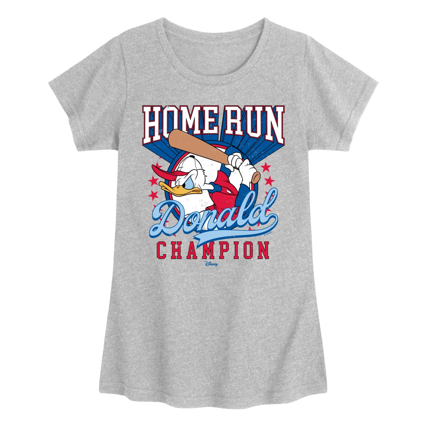 Disney - Home Run Donald - Youth Girls Fitted Short Sleeve T-Shirt ...