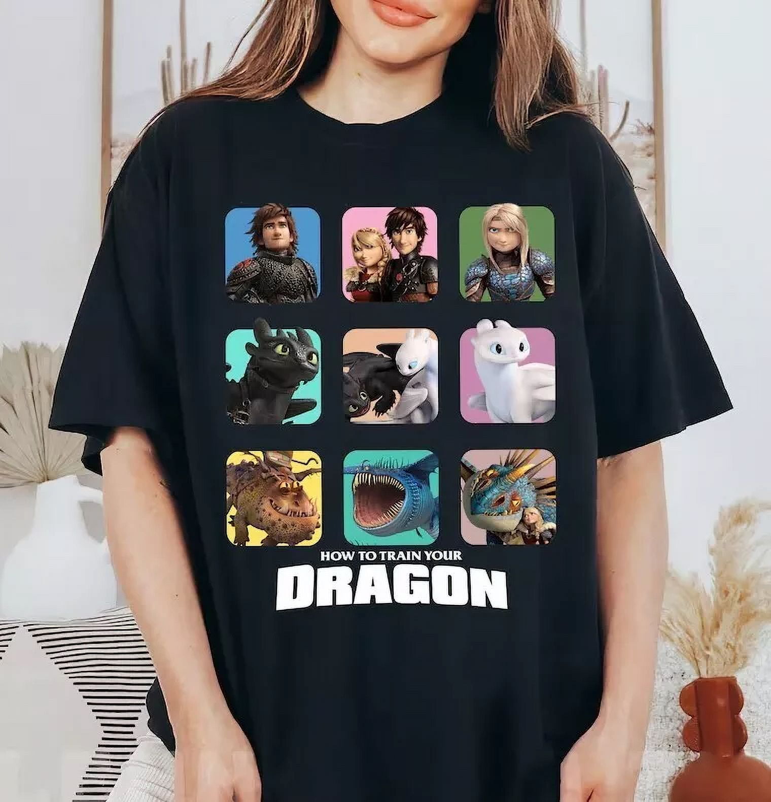 Disney How To Train Your Dragon Retro Characters Shirt, Toothless Shirt ...