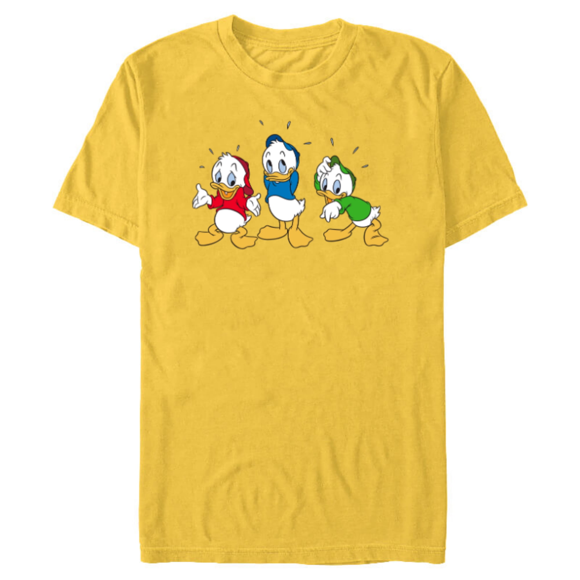 Disney Huey, Dewey, and Louie - Short Sleeve Blended T-Shirt for Adults -Customized-Yellow ...