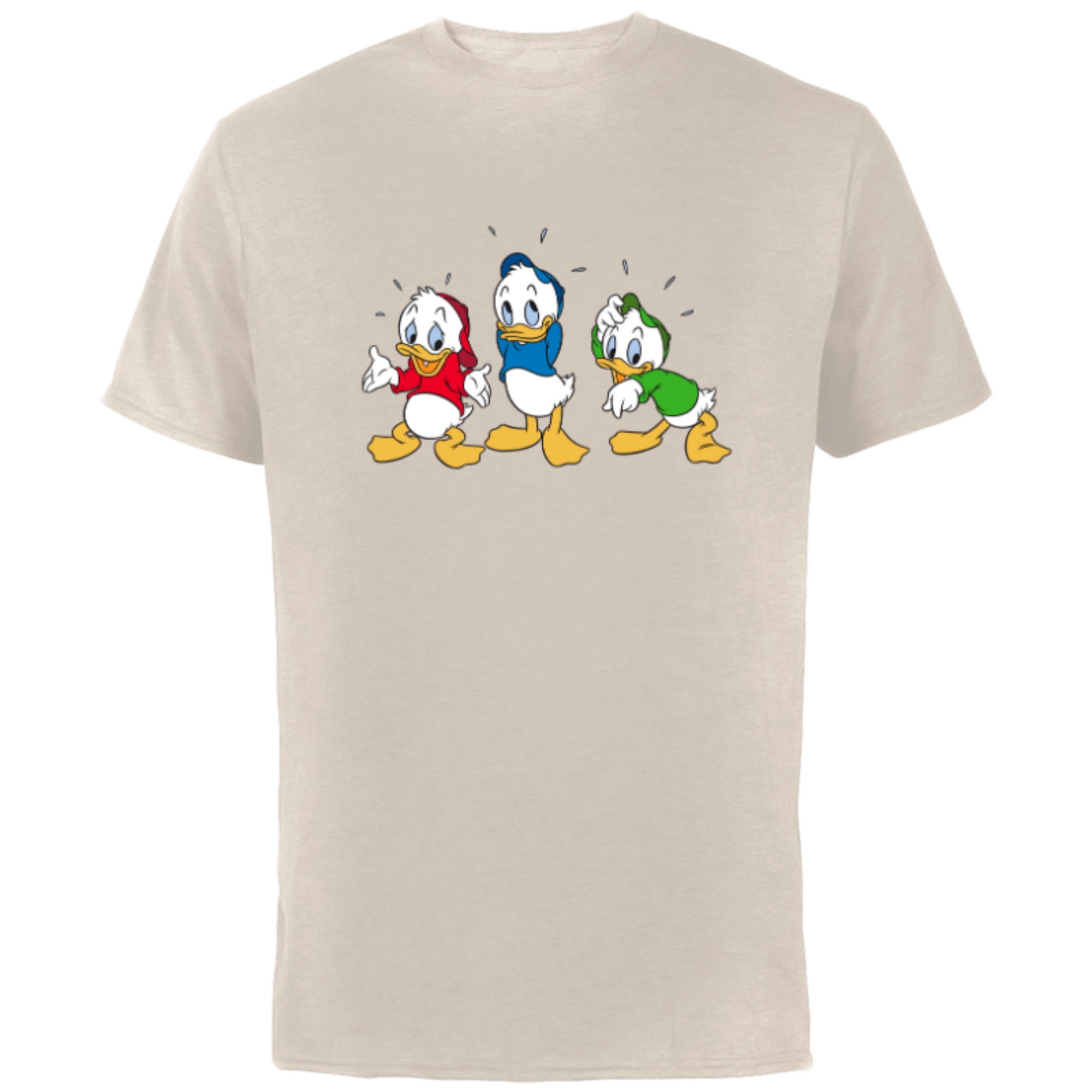 Disney Huey, Dewey, and Louie - Short Sleeve Cotton T-Shirt for Adults -Customized-Natural ...