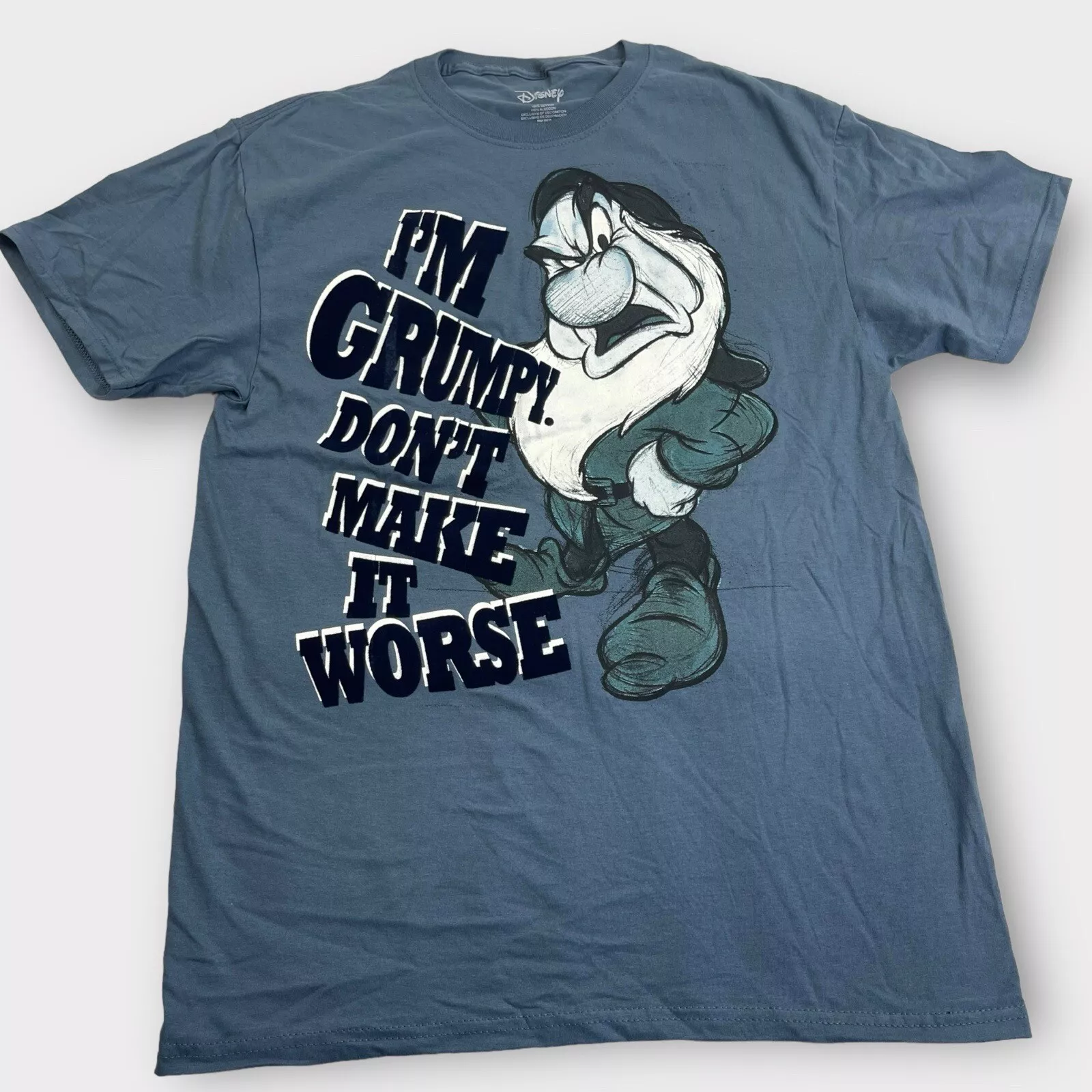Disney I'M Grumpy Don'T Make It Worse Snow White Dwarf T-Shirt ...