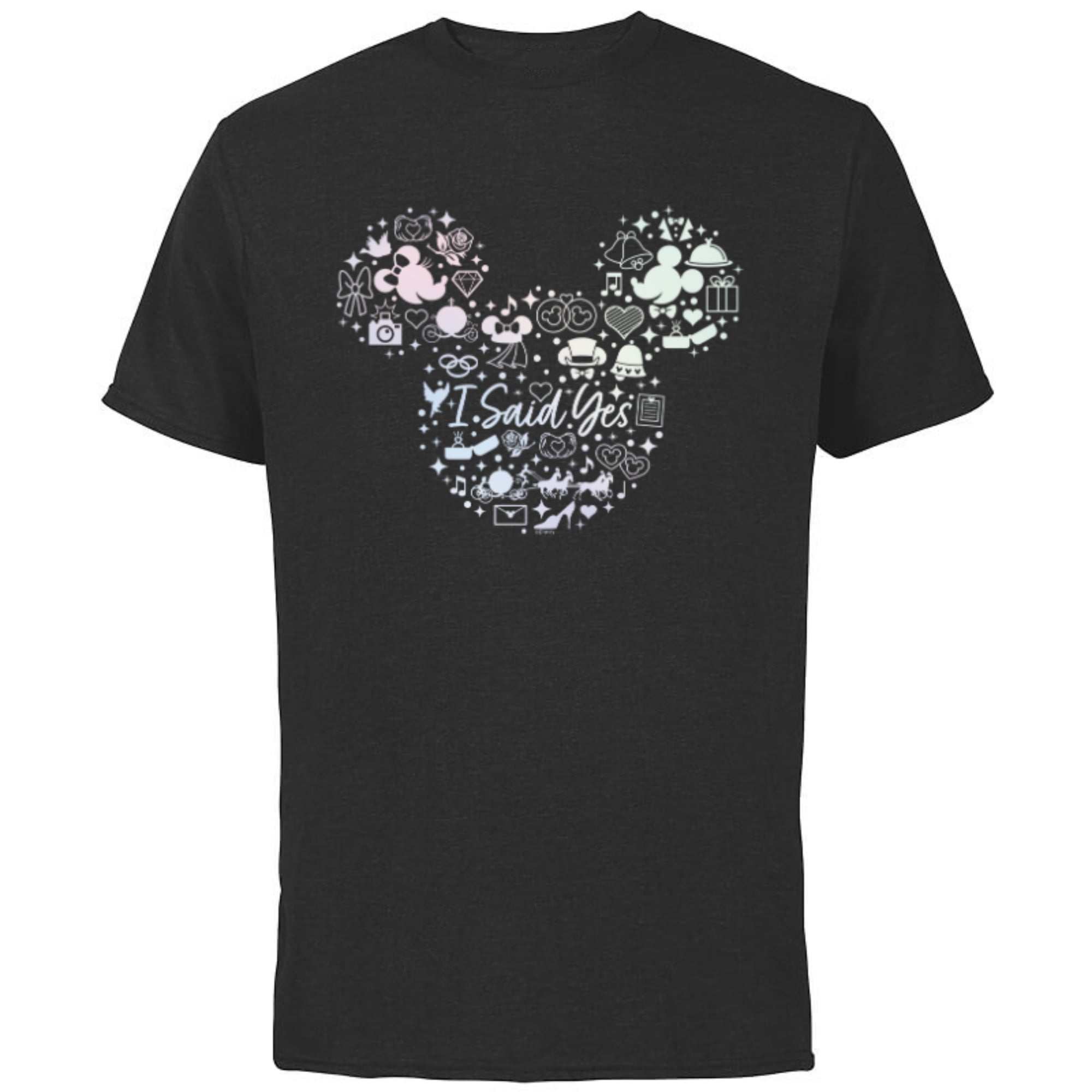 Disney I Said Yes Engagement Proposal Mickey Head Icon - Short Sleeve ...