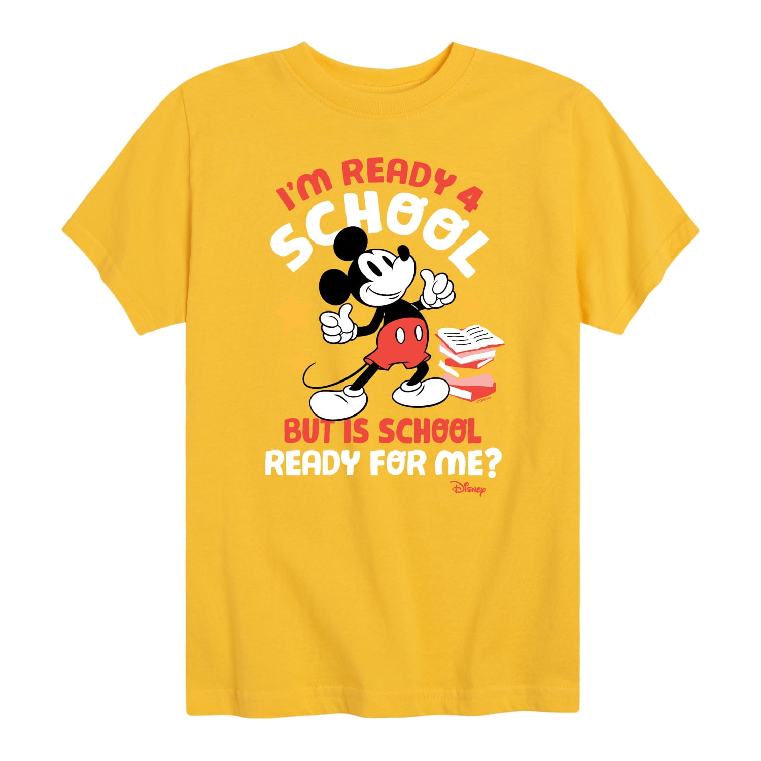 Disney - I'm Ready For School - Toddler & Youth Short Sleeve Graphic T ...