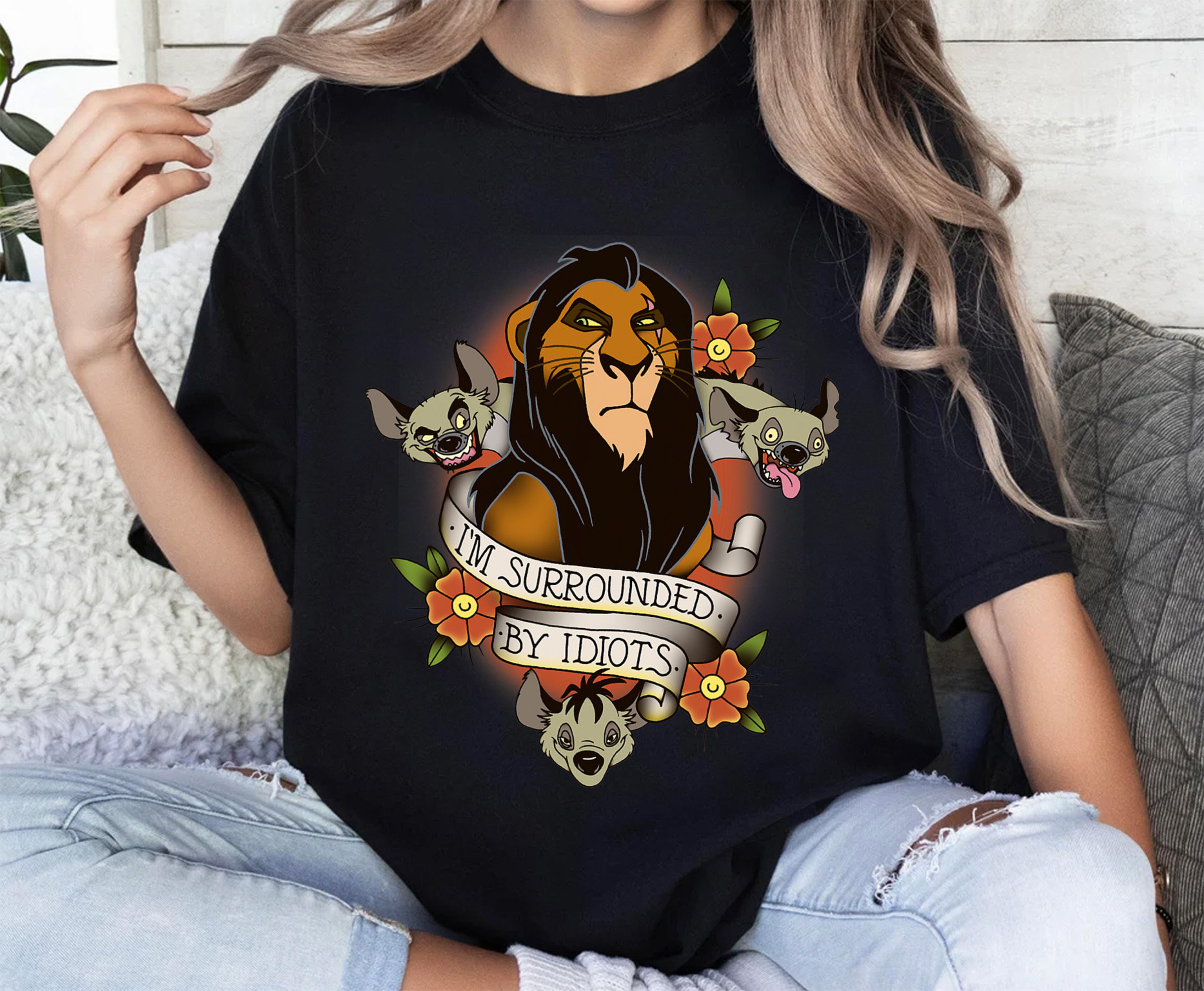 Disney I'm Surrounded By Idiots Scar The Lion King Shirt, Disney Scar ...