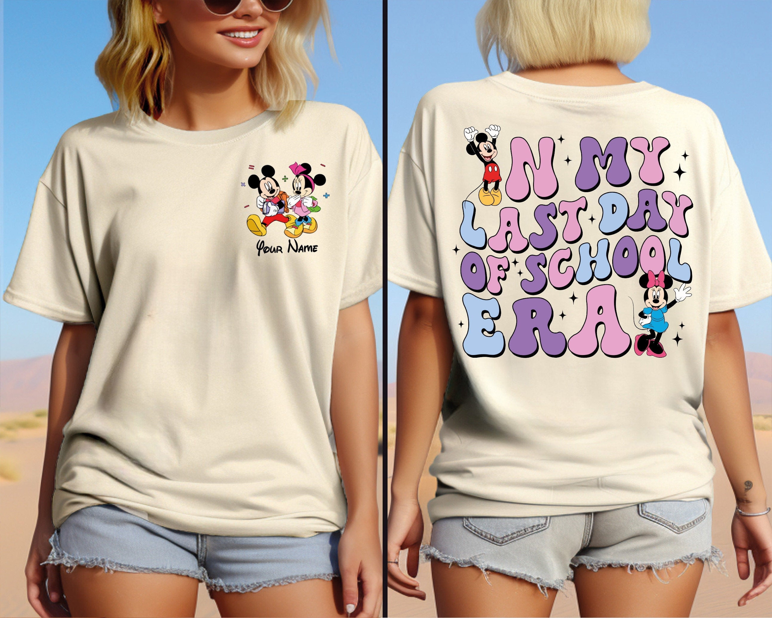 Disney In My Last Day Of School Era Shirt, Mickey Minnie Custom School ...