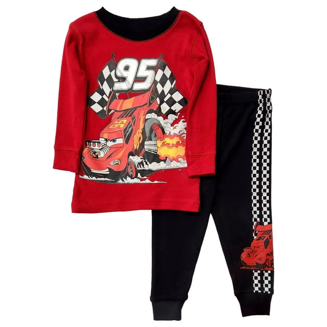 Disney Infant Boys Red Cars Lightning McQueen Pajama Sleep Set 12 ...