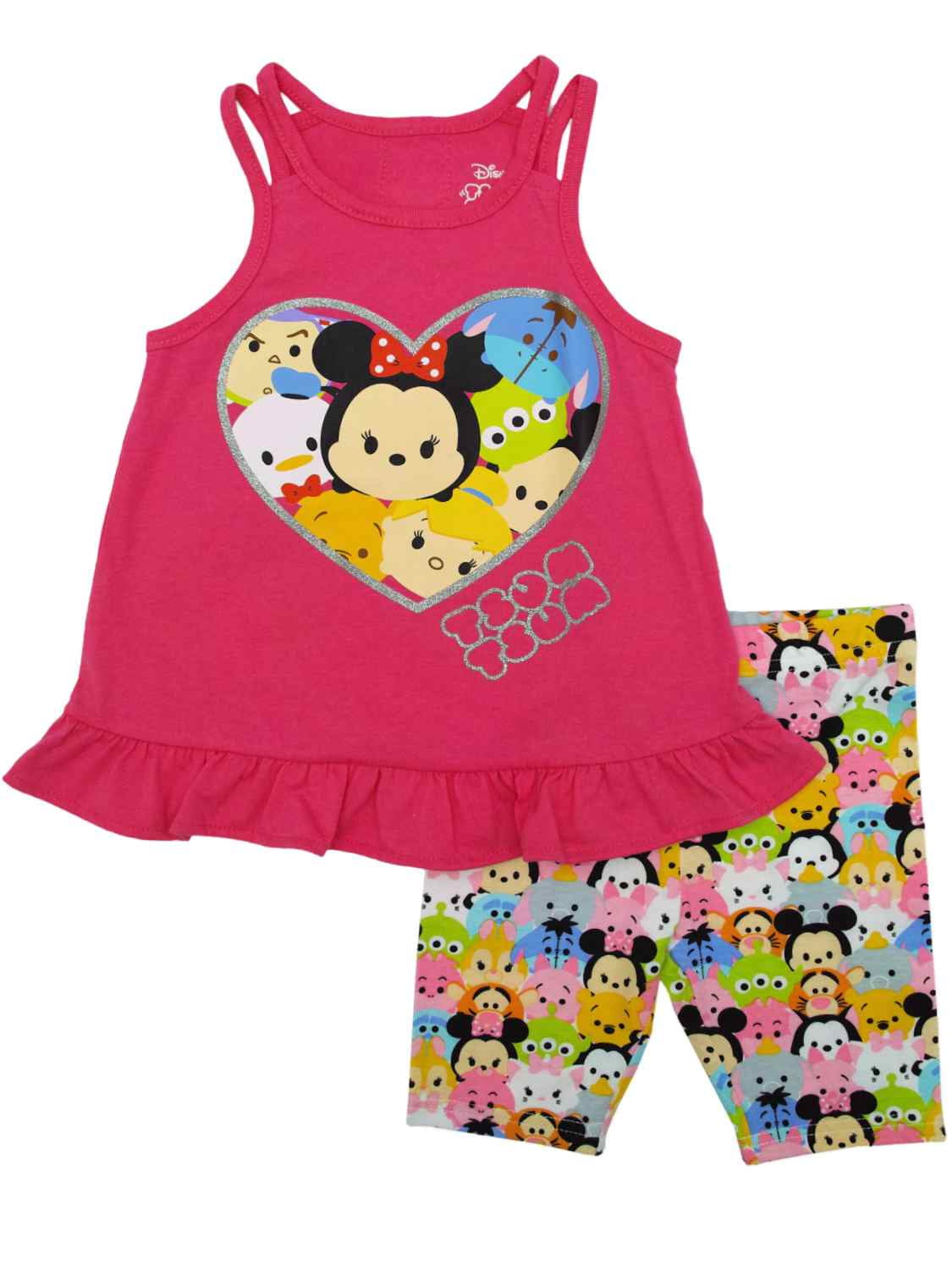 Disney Infant Girls Tsum Tsum Toddler Outfit Pink Tank Top & Short 2T ...