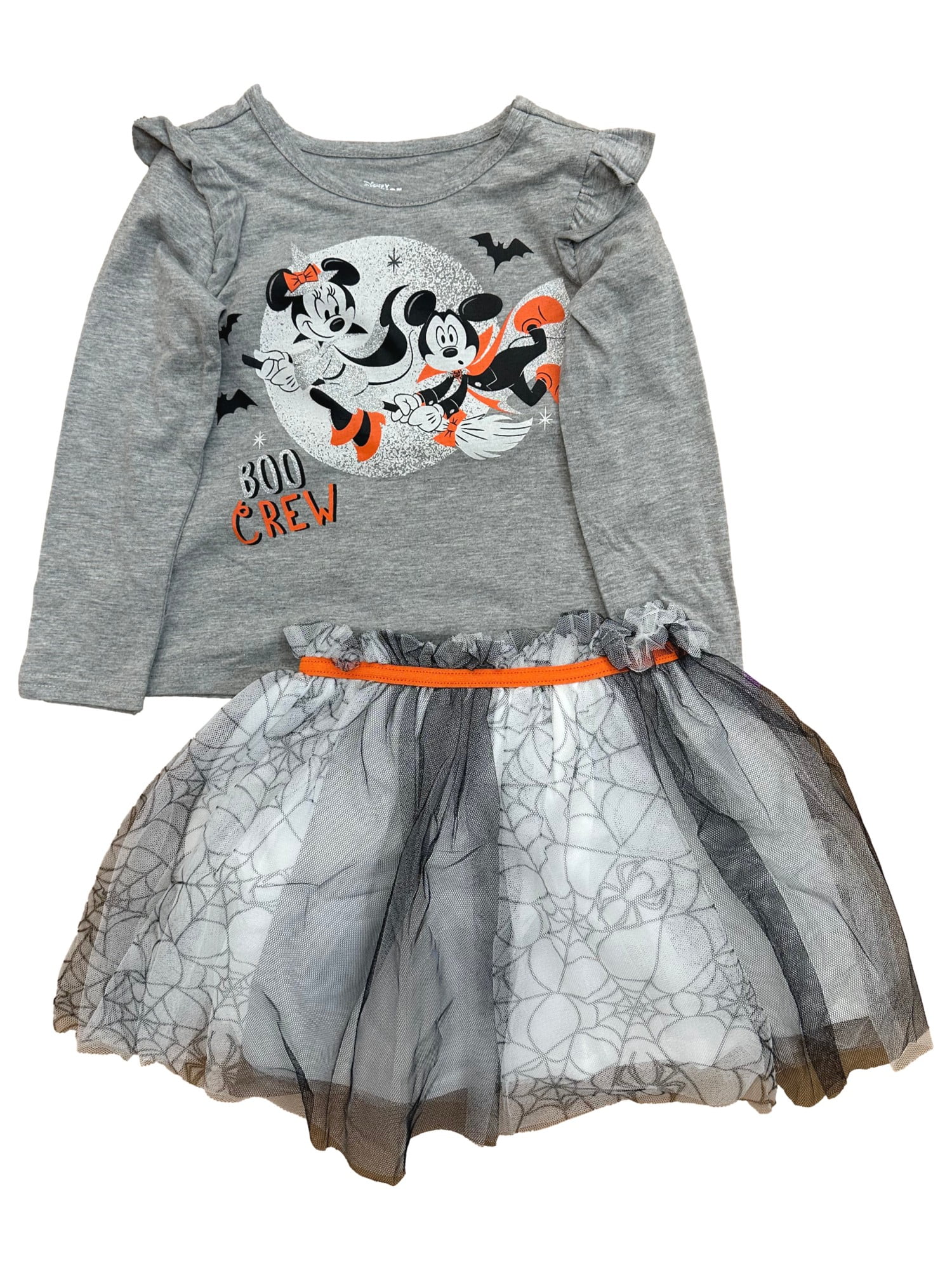 Disney Infant Toddler Girls Minnie Mouse Boo Crew Halloween Tutu Outfit ...