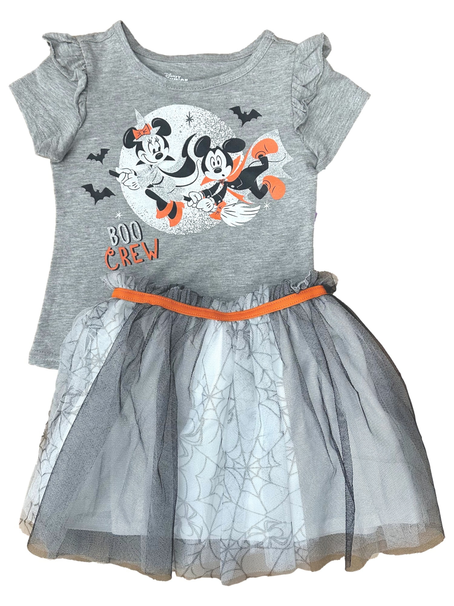 Disney Infant Toddler Girls Minnie Mouse Boo Crew Halloween Tutu Outfit ...
