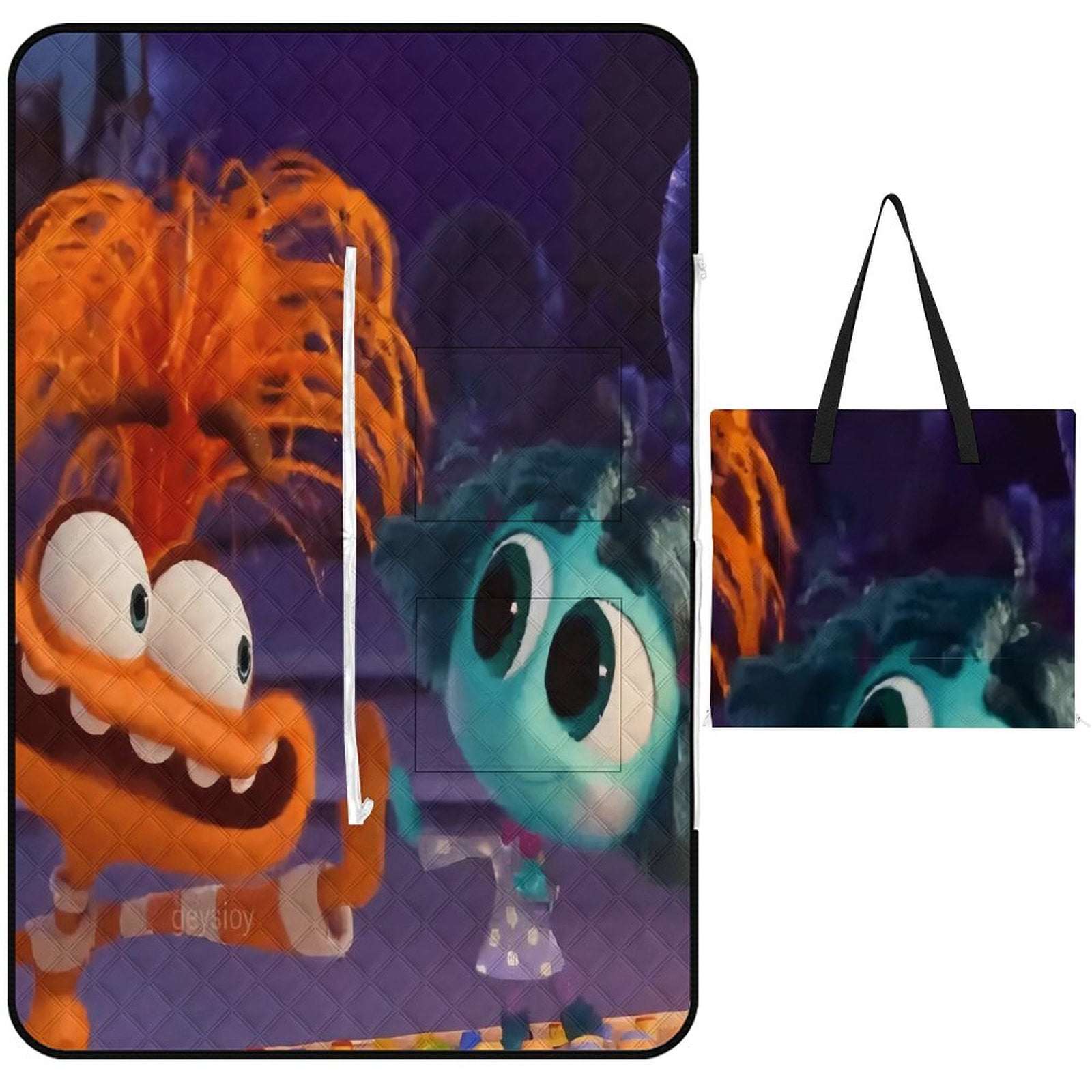 Disney-Inside Out Anxiety Envy Picnic Blankets Outdoor Blanket,59'x39 ...