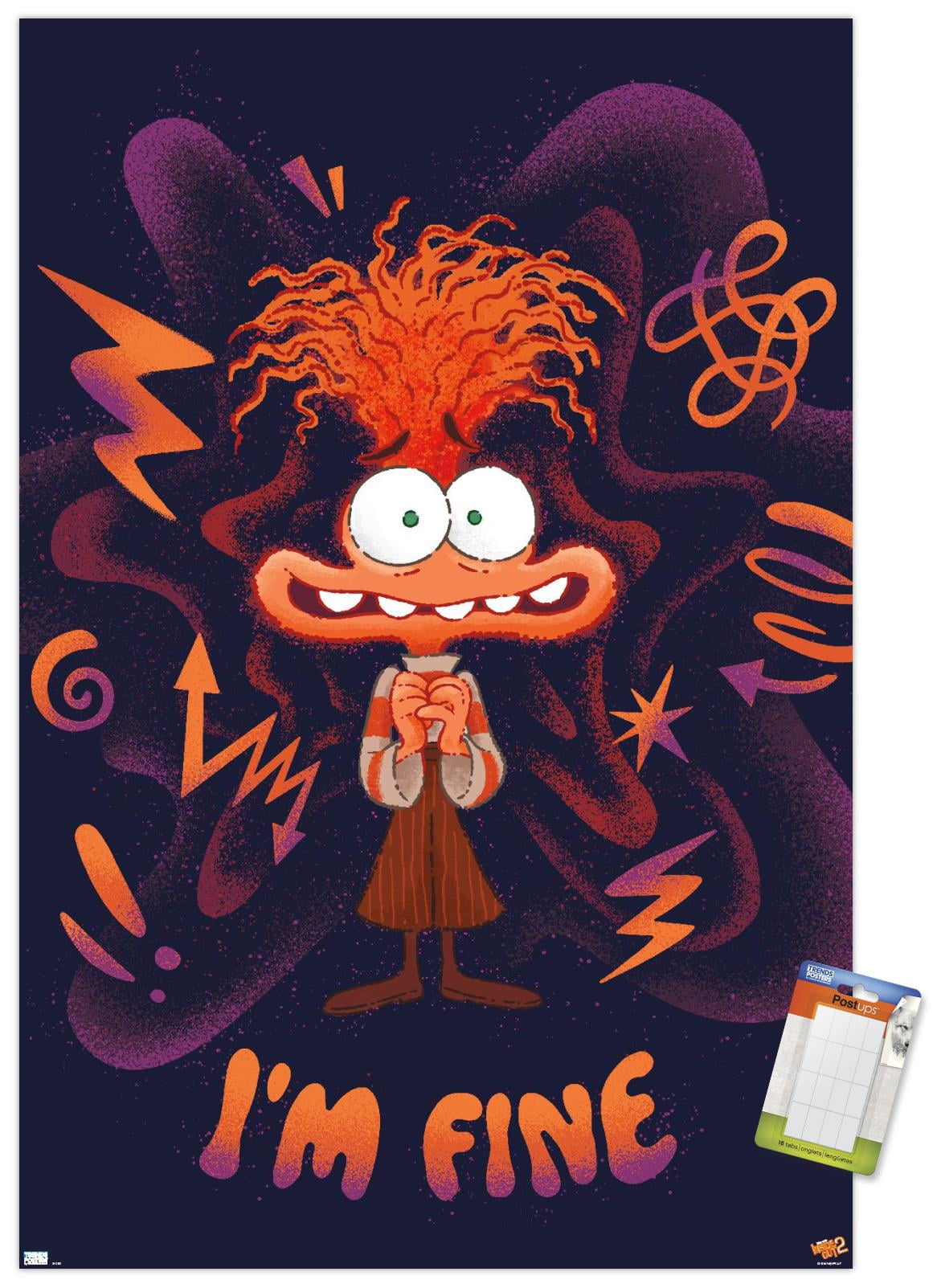 Disney Inside Out 2 - Anxiety I'm Fine Wall Poster, 22.375" x 34 ...