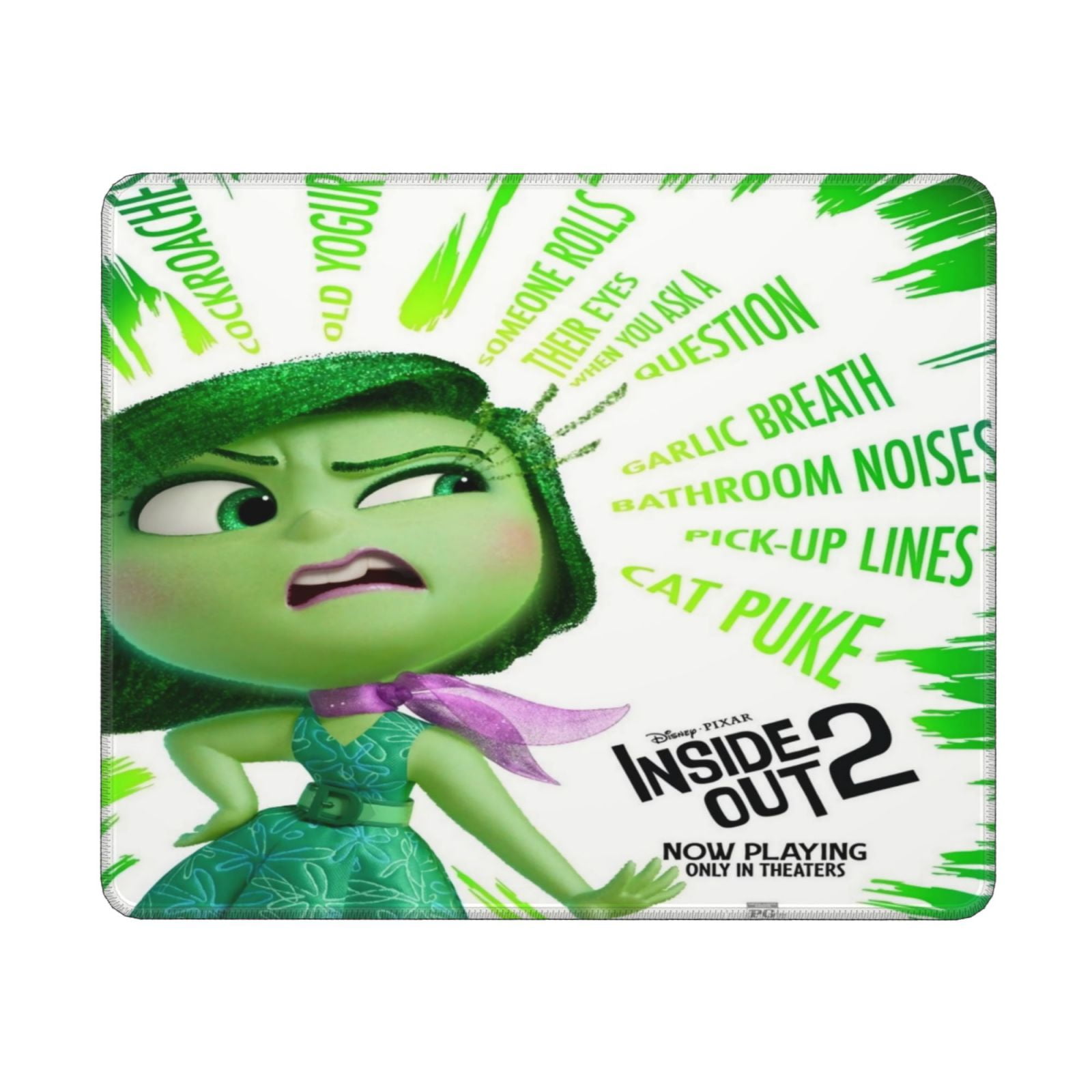 Disney-Inside Out 2 Disgust Mouse Pad,Kawaii Anime Cat Mouse Pads for ...