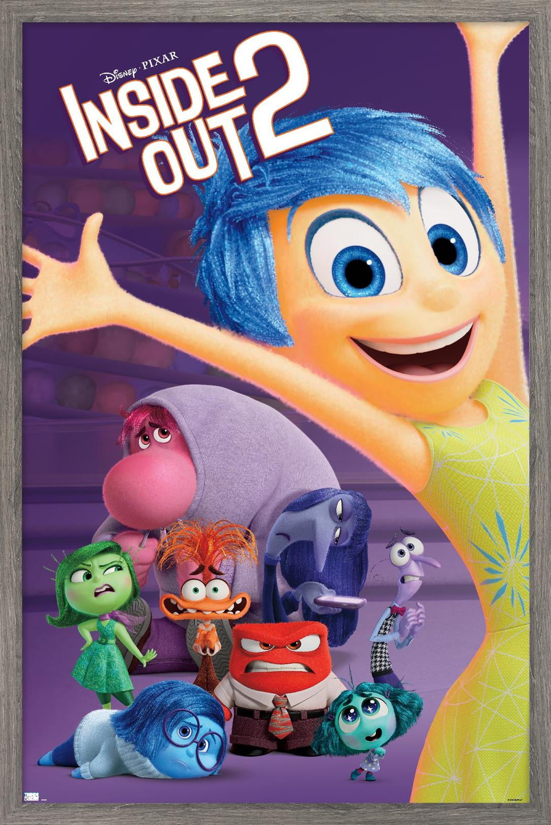 Disney Inside Out 2 - Group Wall Poster, 14.725" x 22.375" Framed ...