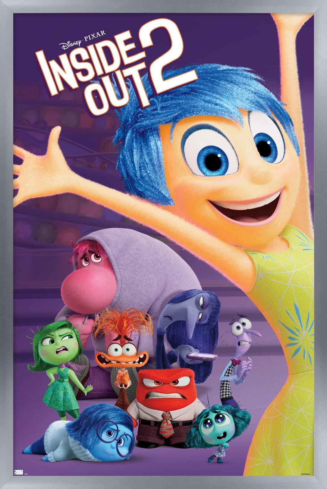 Disney Inside Out 2 - Group Wall Poster, 22.375" x 34" Framed - Walmart.com