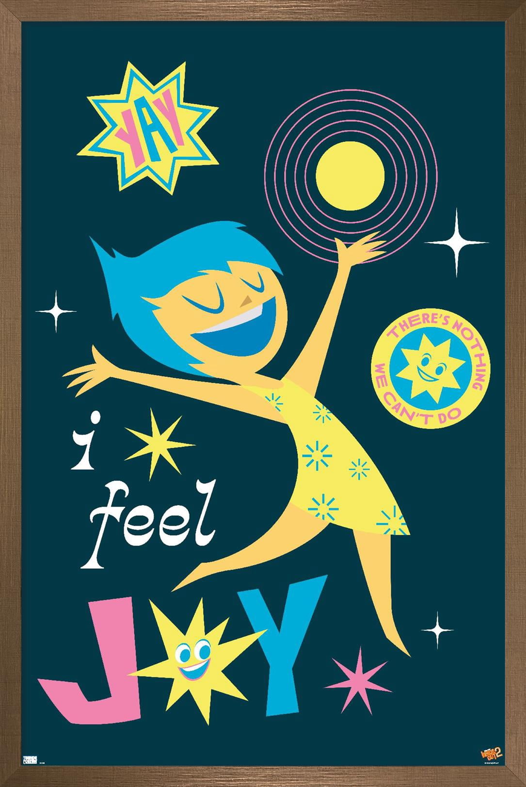 Disney Inside Out 2 - I Feel Joy Wall Poster, 14.725" x 22.375" Framed ...