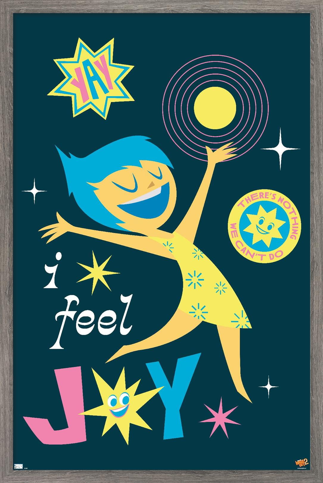 Disney Inside Out 2 - I Feel Joy Wall Poster, 14.725" x 22.375" Framed ...