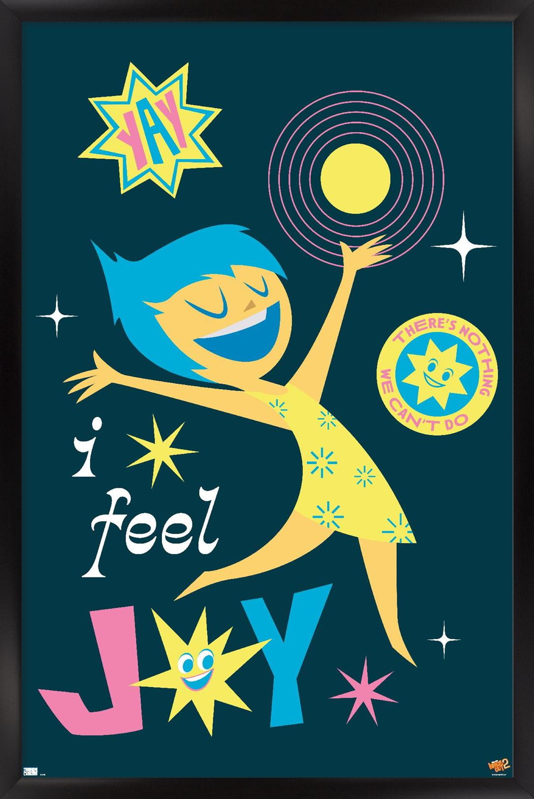 Disney Inside Out 2 - I Feel Joy Wall Poster, 22.375" x 34" Framed ...