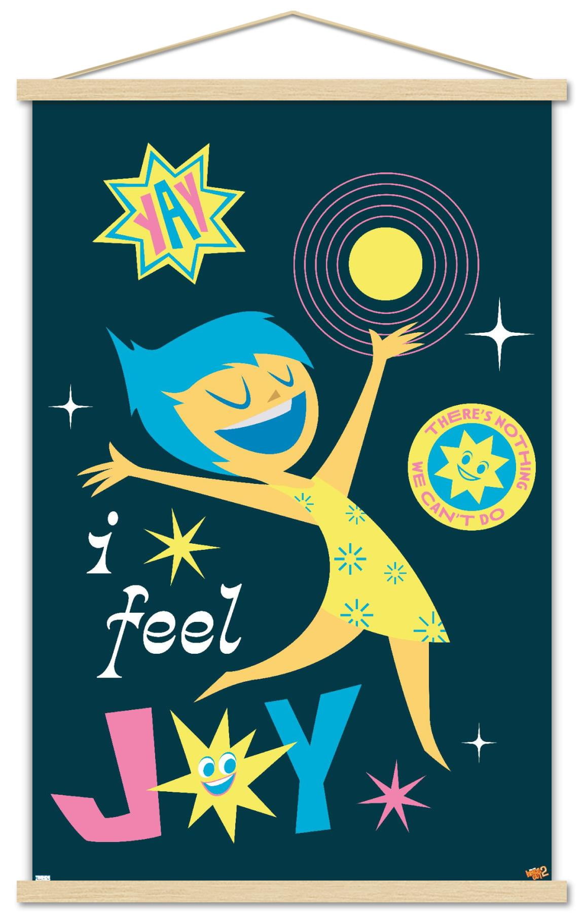 Disney Inside Out 2 - I Feel Joy Wall Poster with Magnetic Frame, 22. ...