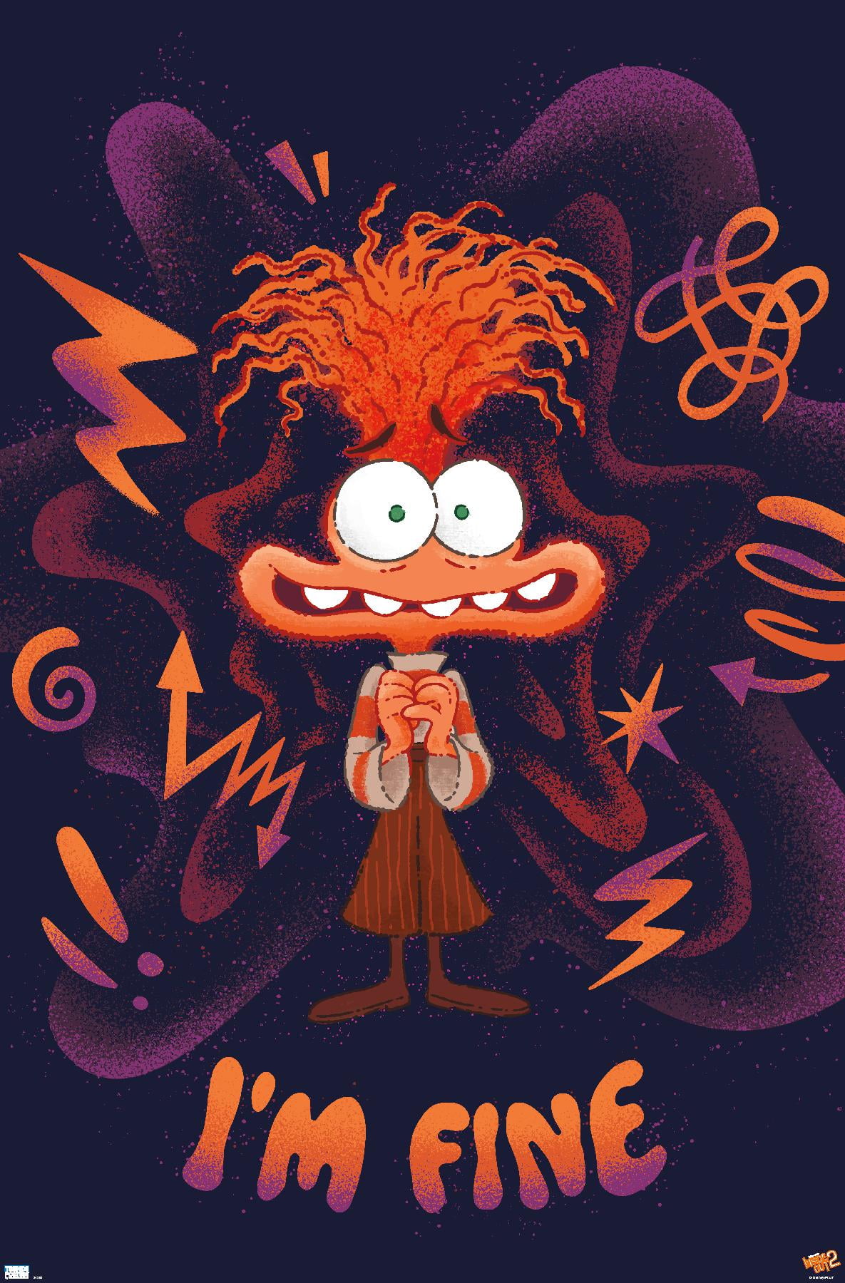 Disney Inside Out 2 - I'm Fine (Anxiety) Wall Poster, 22.375" x 34 ...
