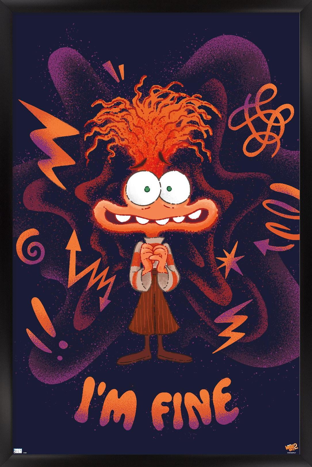 Disney Inside Out 2 - Anxiety I'm Fine Wall Poster, 14.725" x 22.375 ...
