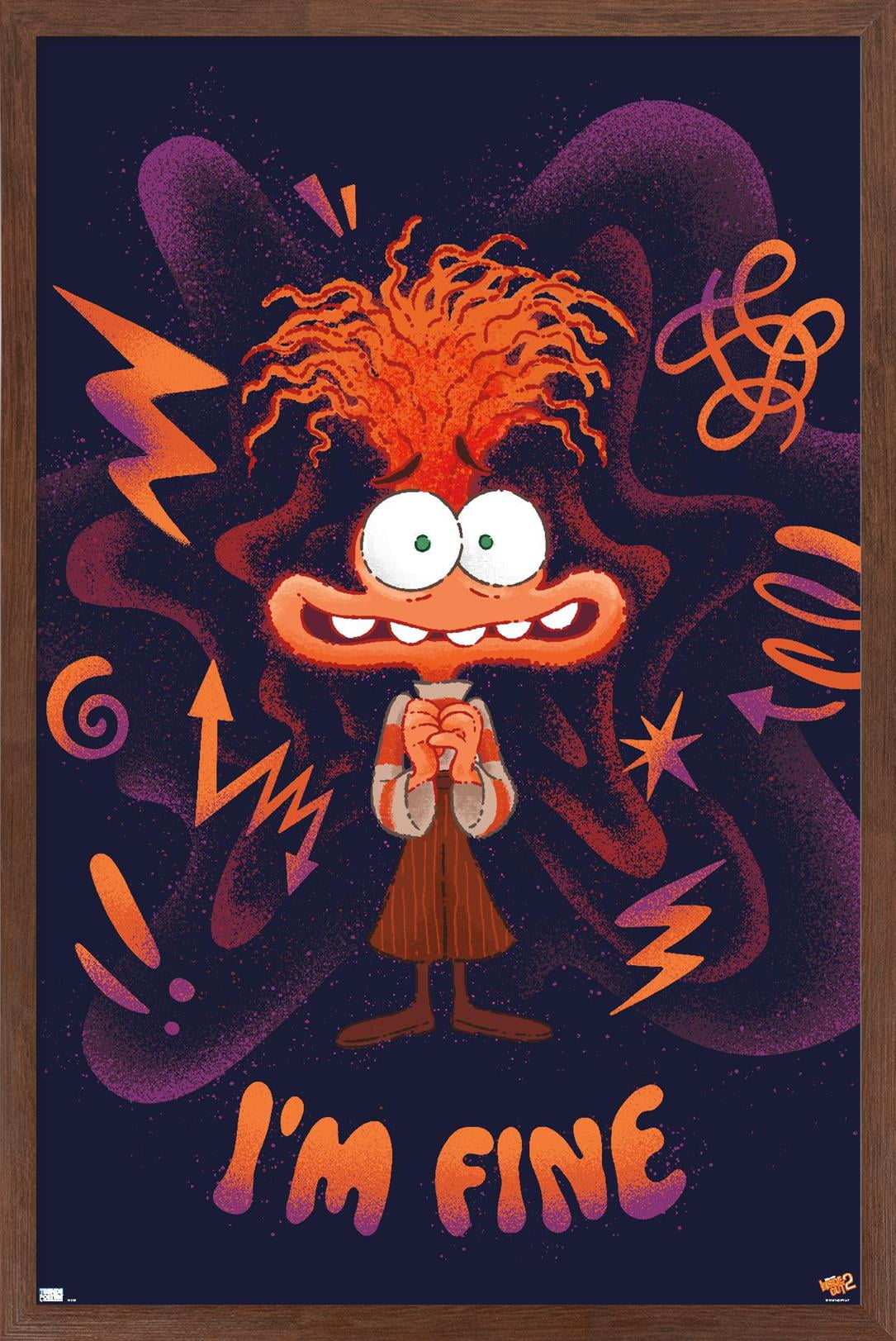 Disney Inside Out 2 - Anxiety I'm Fine Wall Poster, 22.375" x 34 ...