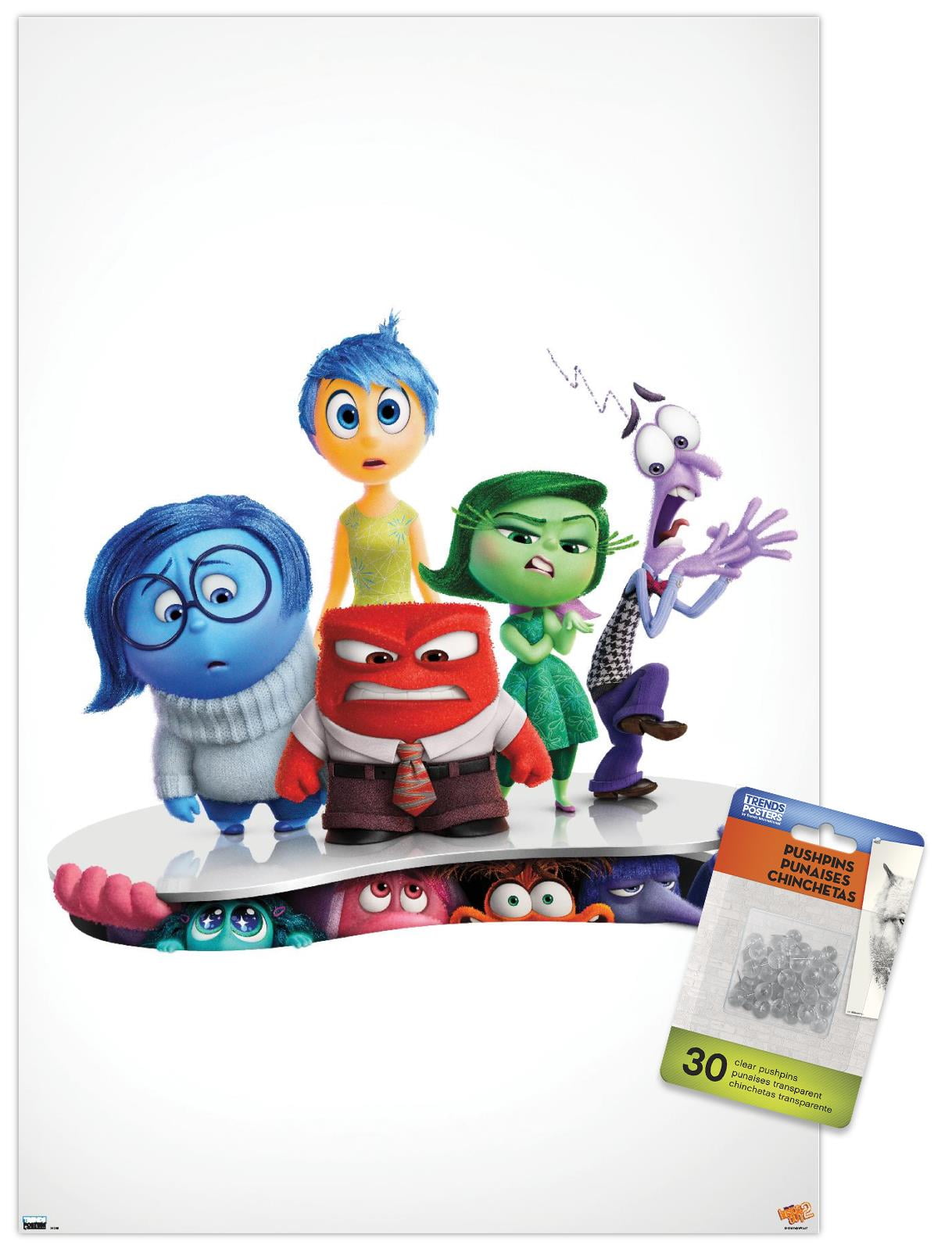 Disney Inside Out 2 - One Sheet Wall Poster with Push Pins, 14.725" x ...