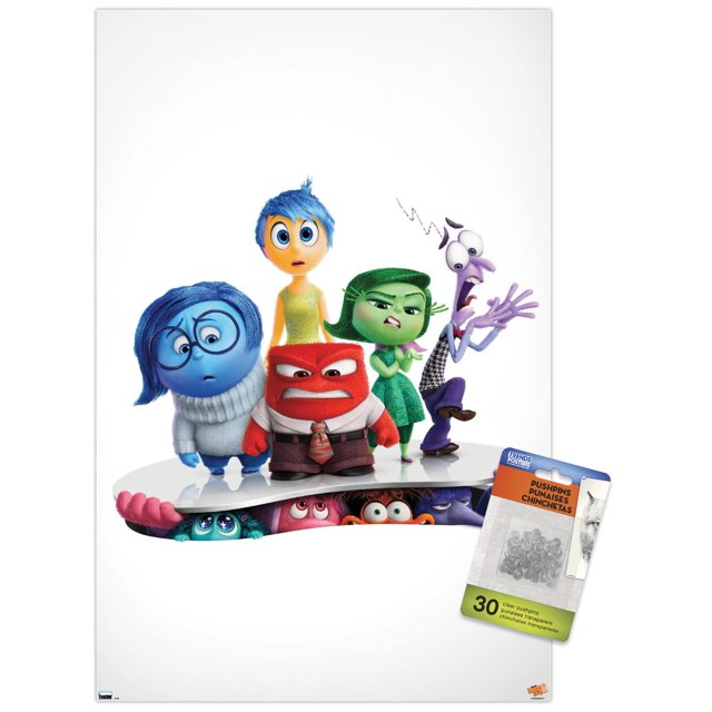 Disney Inside Out 2 - One Sheet Wall Poster with Push Pins, 14.725" x ...