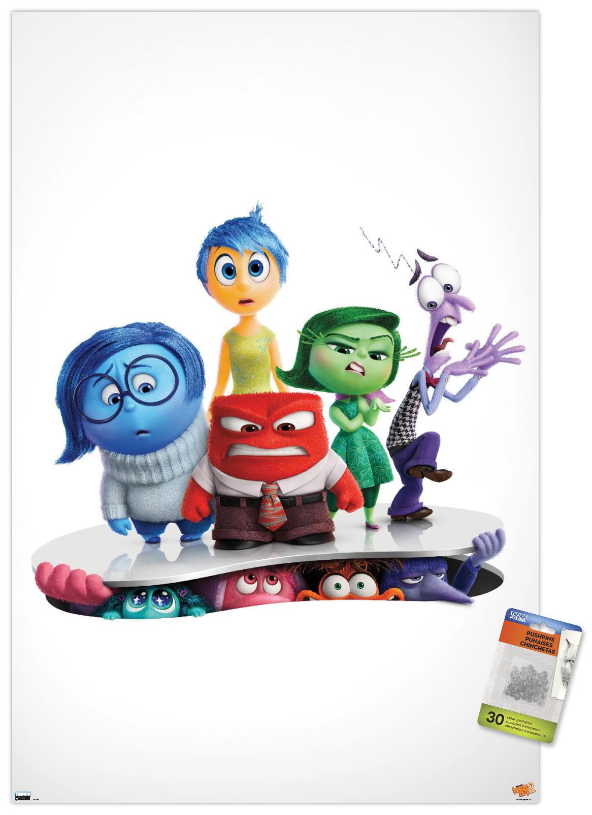 Disney Inside Out 2 - One Sheet Wall Poster with Push Pins, 22.375" x ...