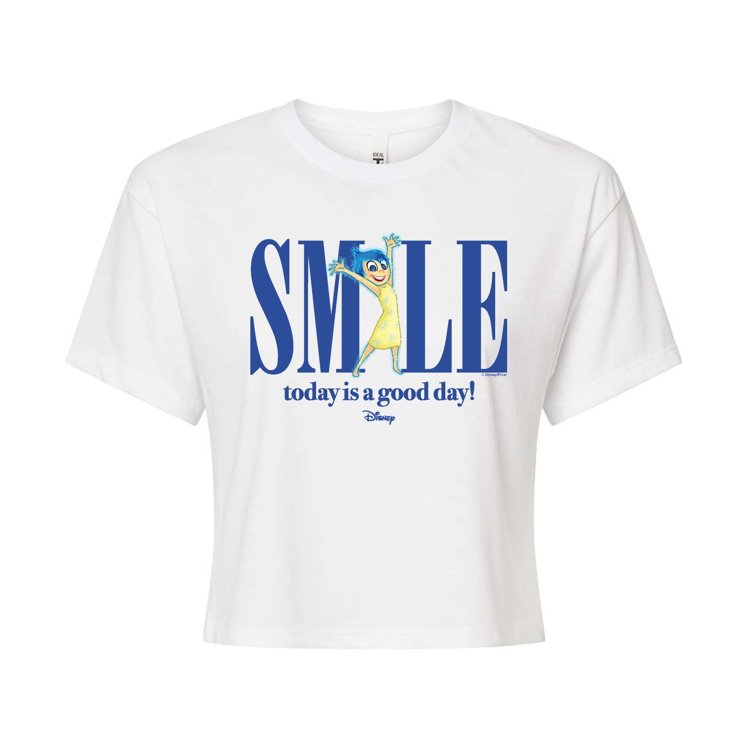 Disney - Inside Out 2 - Smile Joy - Junior's Cropped Tee - Walmart.com
