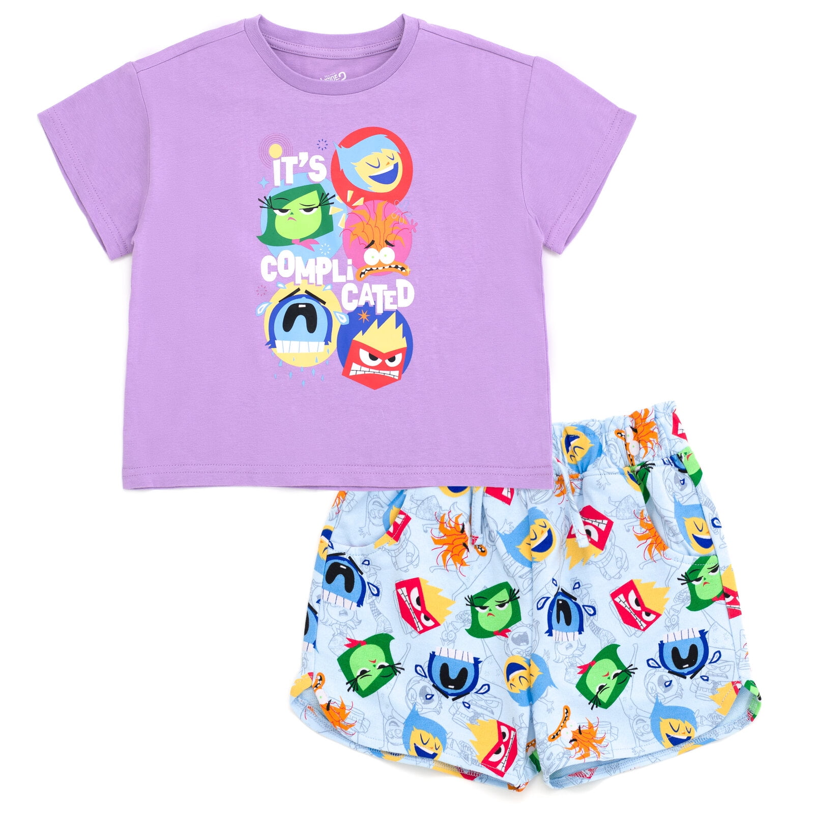 Disney Inside Out Anger Anxiety Joy T-Shirt and French Terry Shorts ...