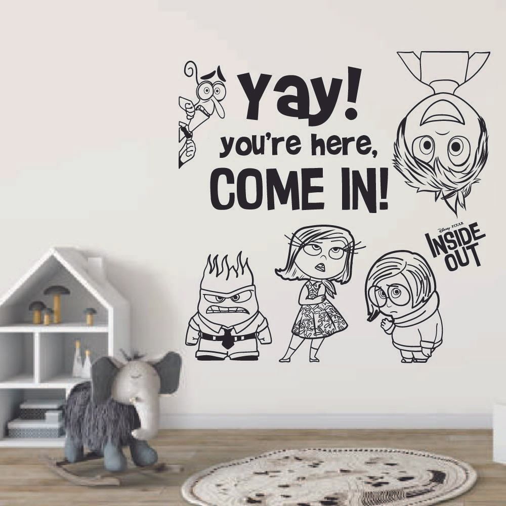 Disney Inside Out Characters Quote Wall Decal (2 pack) - Walmart.com