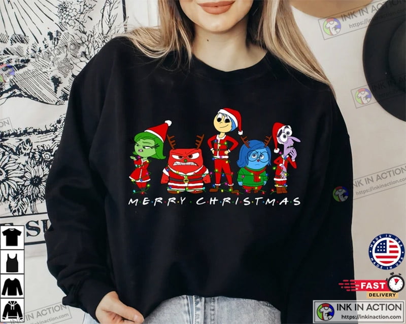 Disney Inside Out Christmas Lights Merry Christmas Shirts - Walmart.com