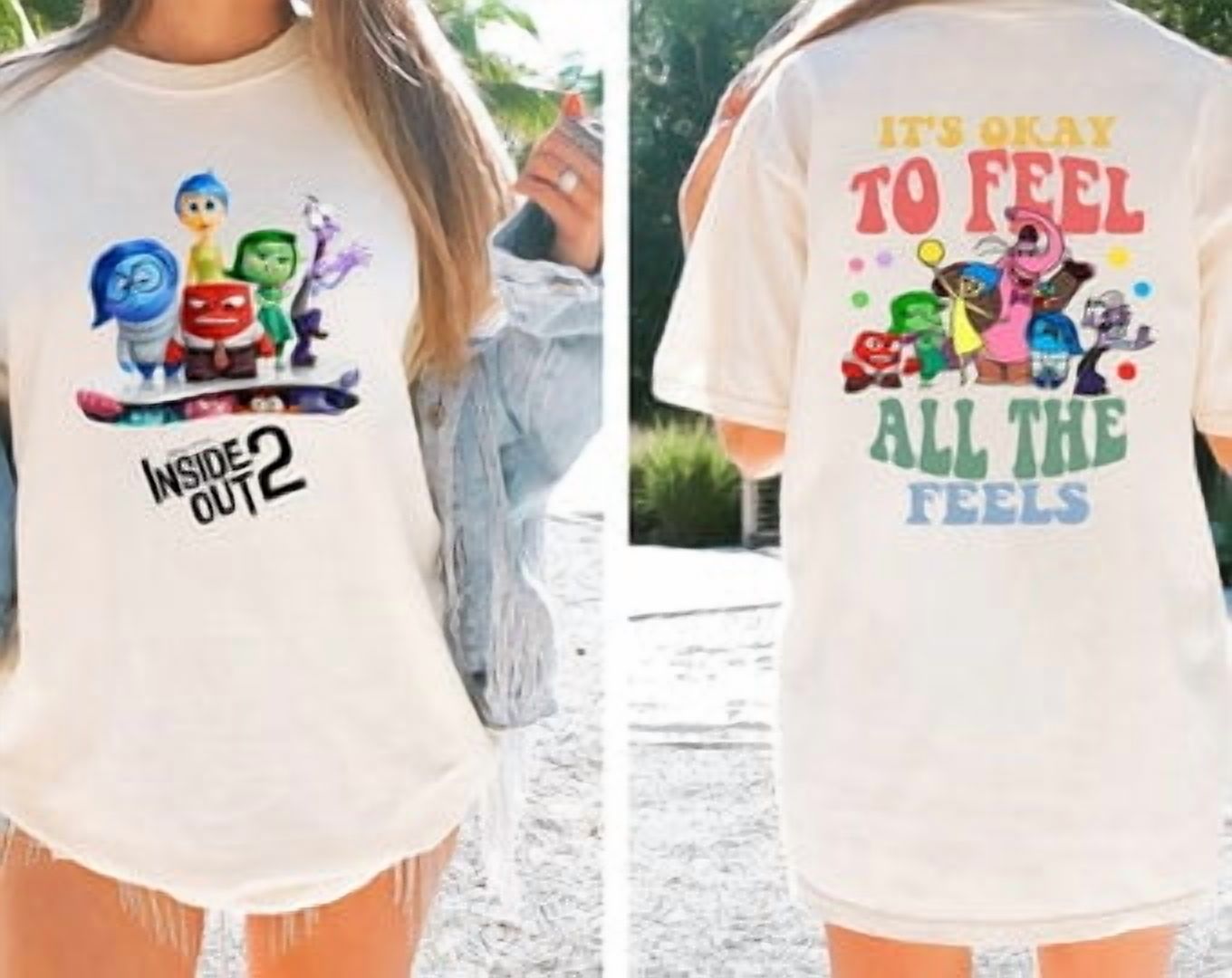 Disney Inside Out It'S Okay To Feel All The Feels Tshirt, Mental Health ...
