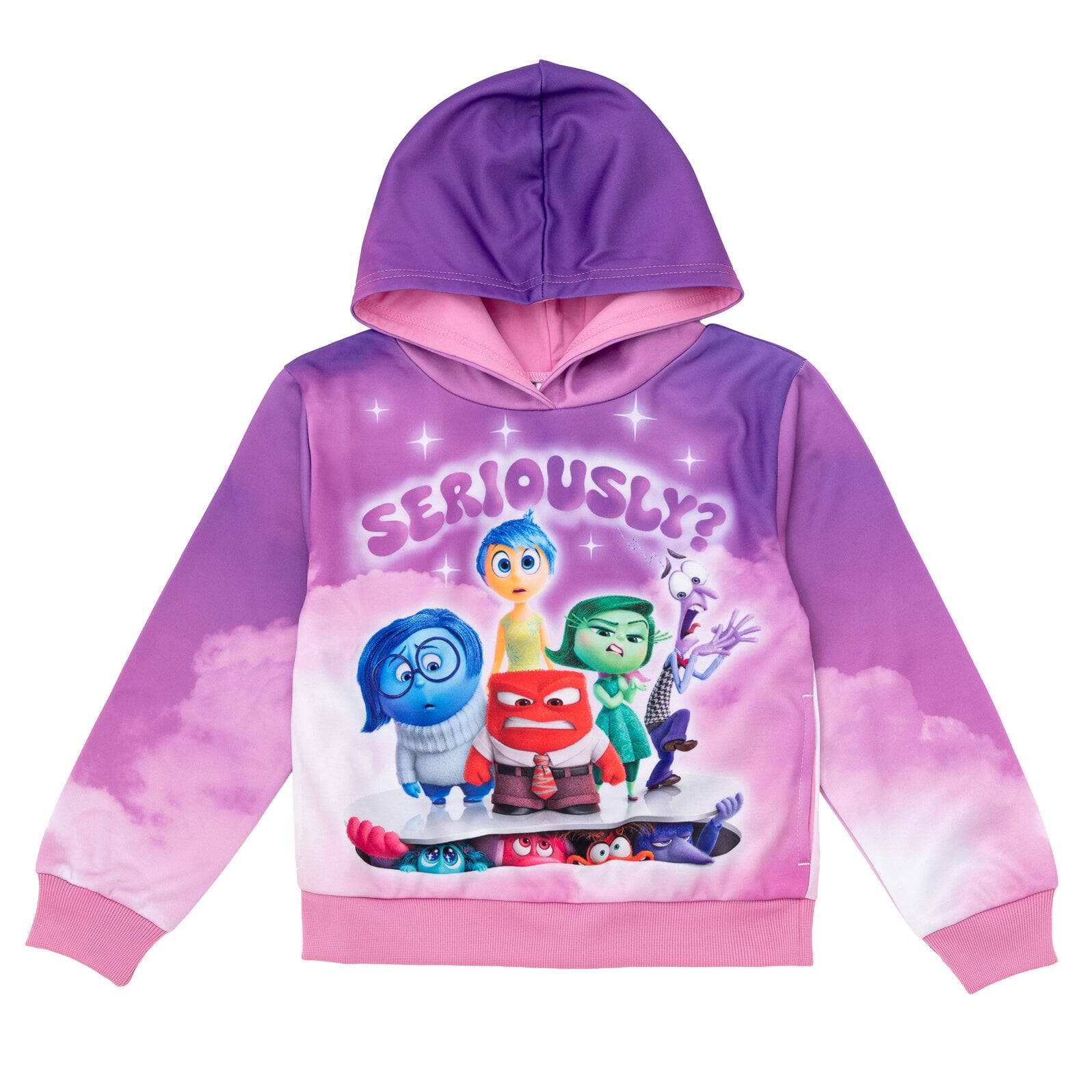 Disney Inside Out Joy Anger Anxiety Disgust Fleece Pullover Hoodie ...